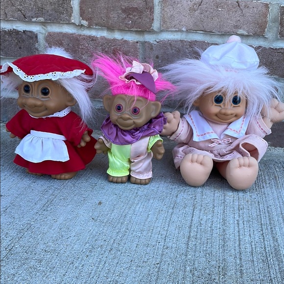 Russ | Toys | Russ Lot Of 3 Large Trolls Dolls Plastic 9s Vintage Y2k ...